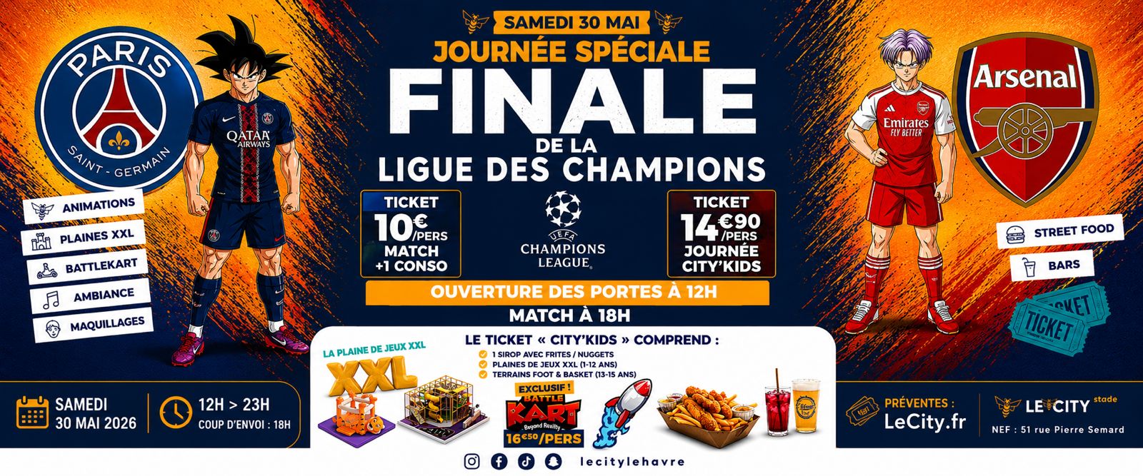 Finale LDC au City Stade - PSG vs Arsenal